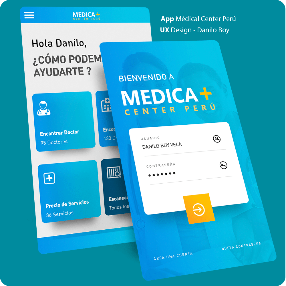 Medical Center Perú Aplicación Móvil - Danilo Boy | Diseño UX UI